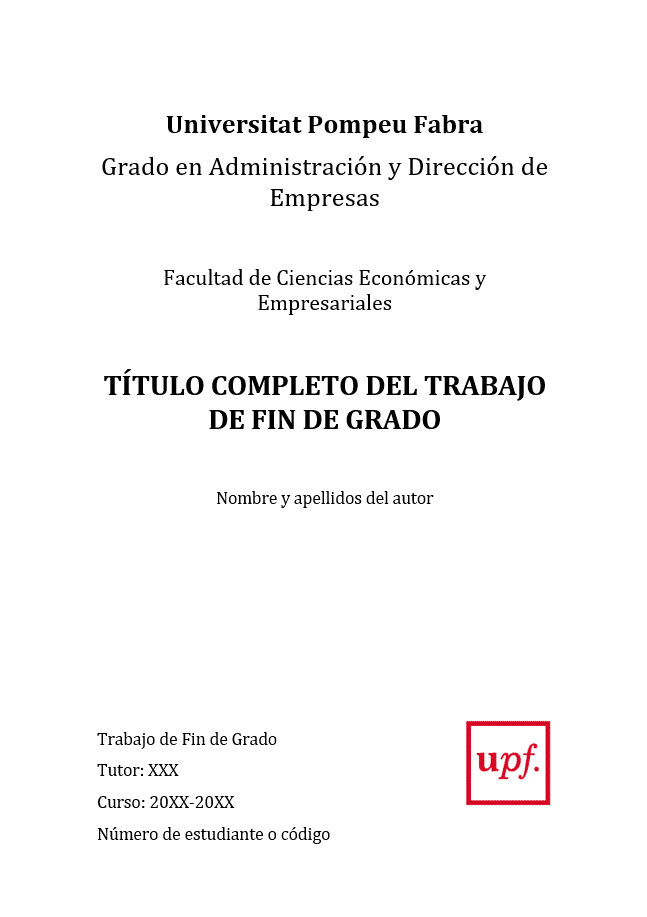 Portada Tfg: Qué Es Y Cómo Se Elabora ️ – QZUW