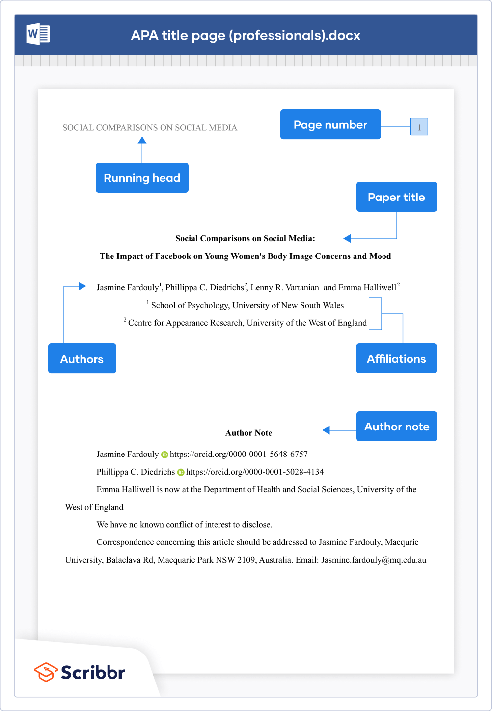 APA Format For Papers Word Google Docs Template 